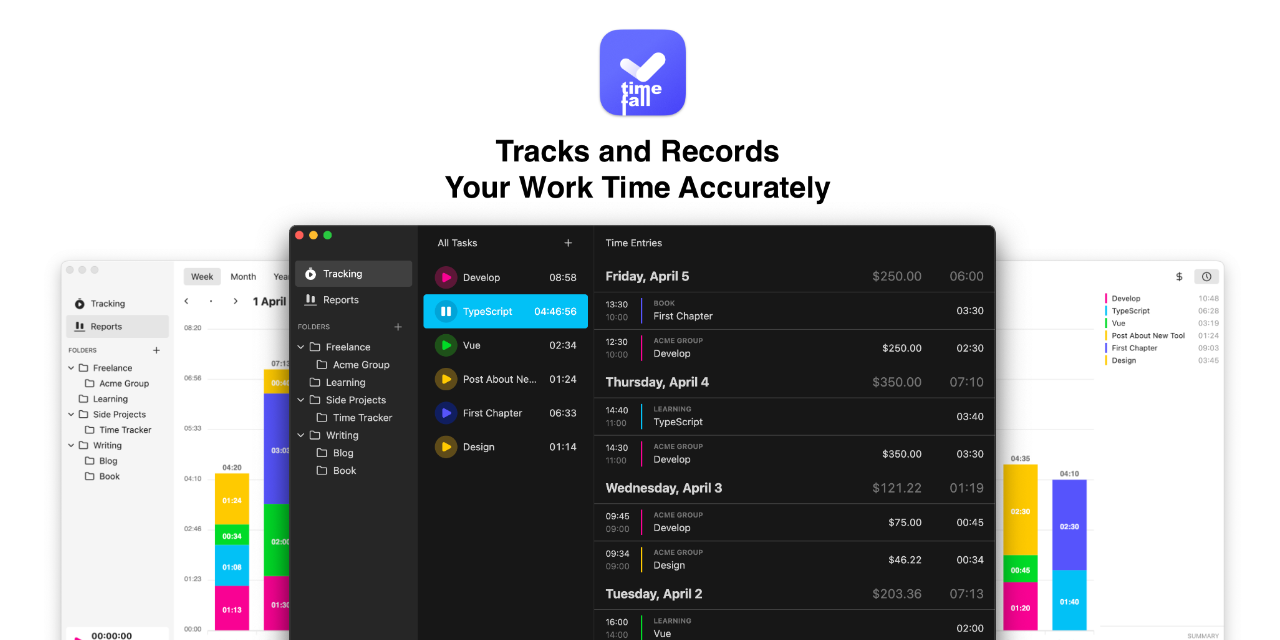 Timefall - The free time tracker that works for you